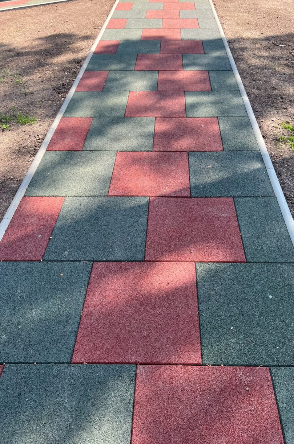 Guminė grindų danga, 50x50x2cm, žalia • 4IQ